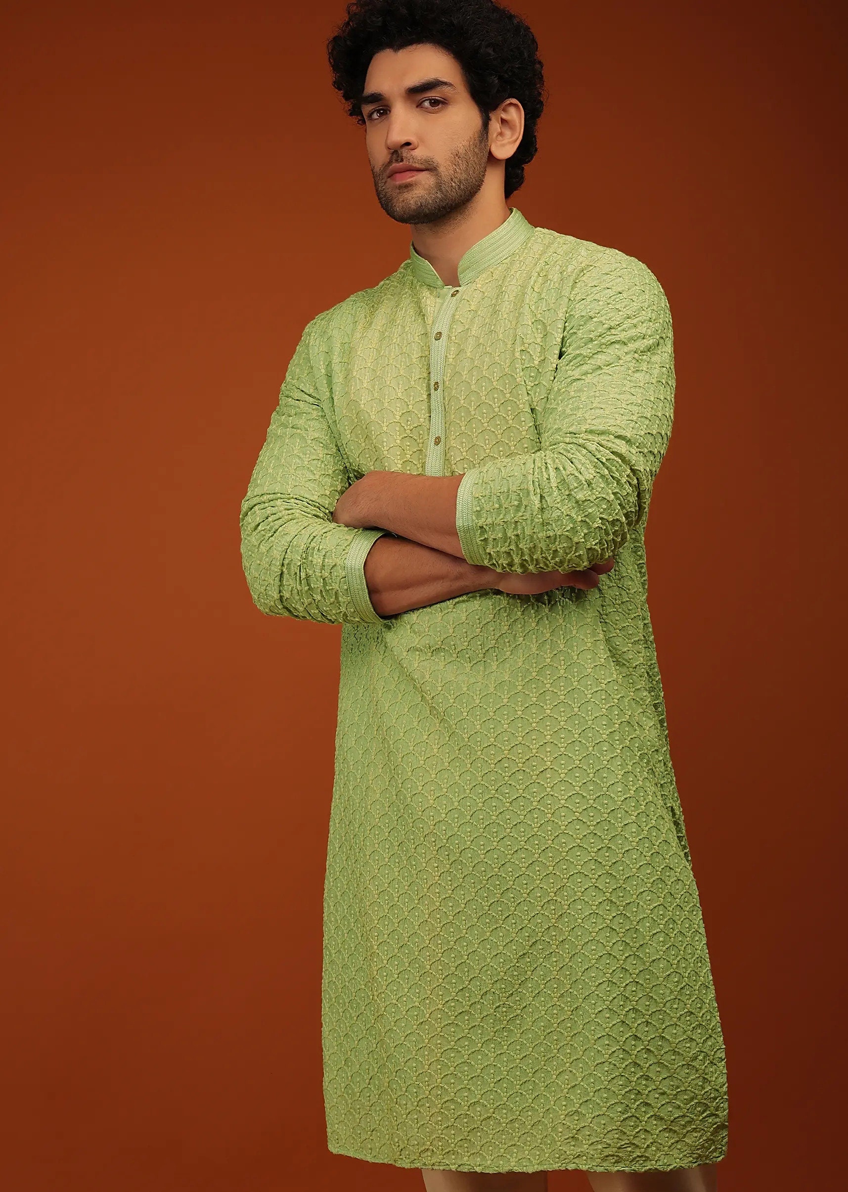 Mens Chikankari Kurta Pyjama Set: Indian Wedding Outfit - Etsy