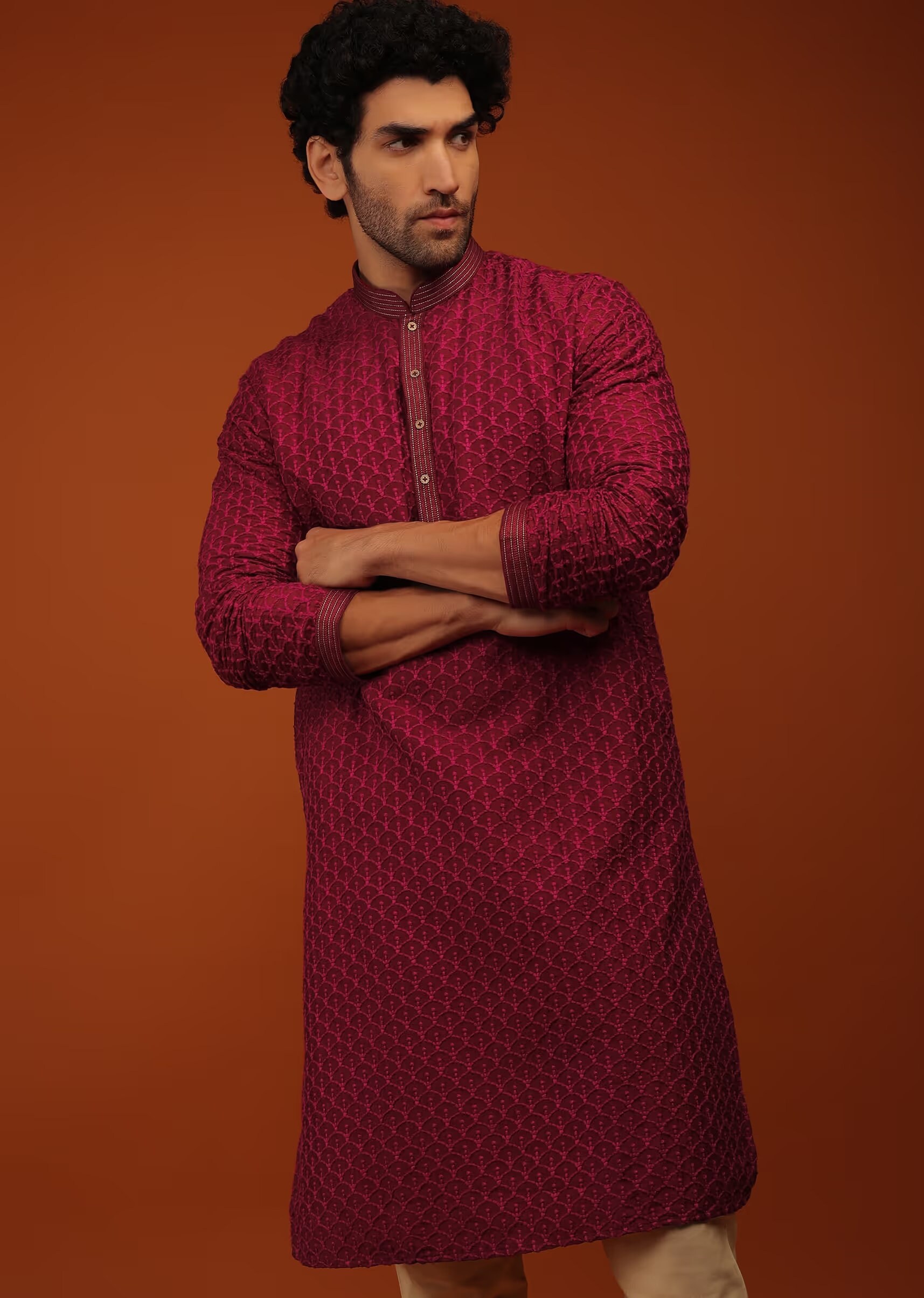 Mens Chikankari Kurta Pyjama Set: Indian Wedding Outfit - Etsy