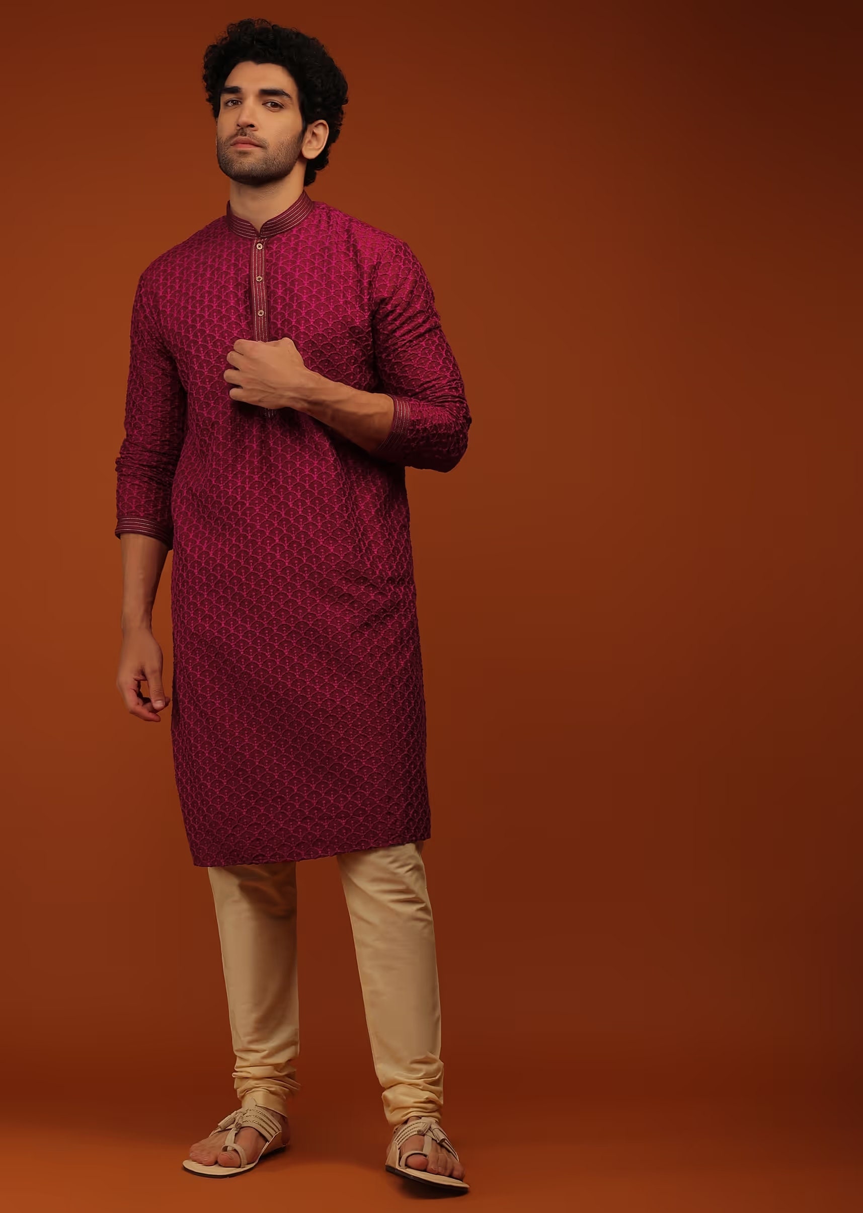 Mens Chikankari Kurta Pyjama Set: Indian Wedding Outfit - Etsy