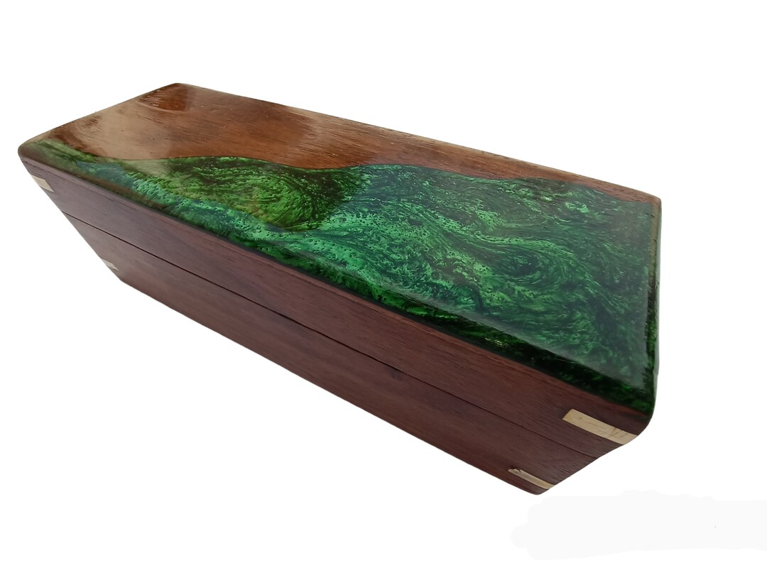 Wooden Box| Epoxy Resin Box for Stationary Items Pen, Pencil, Office ...