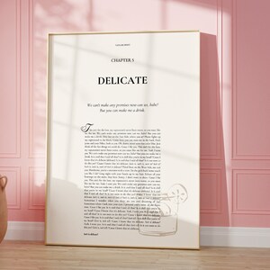 Delicate Taylor Poster Digital Taylor Lyric Poster Taylor Merch ...