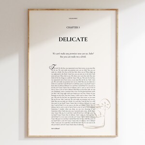 Delicate Taylor Poster Digital Taylor Lyric Poster Taylor Merch ...