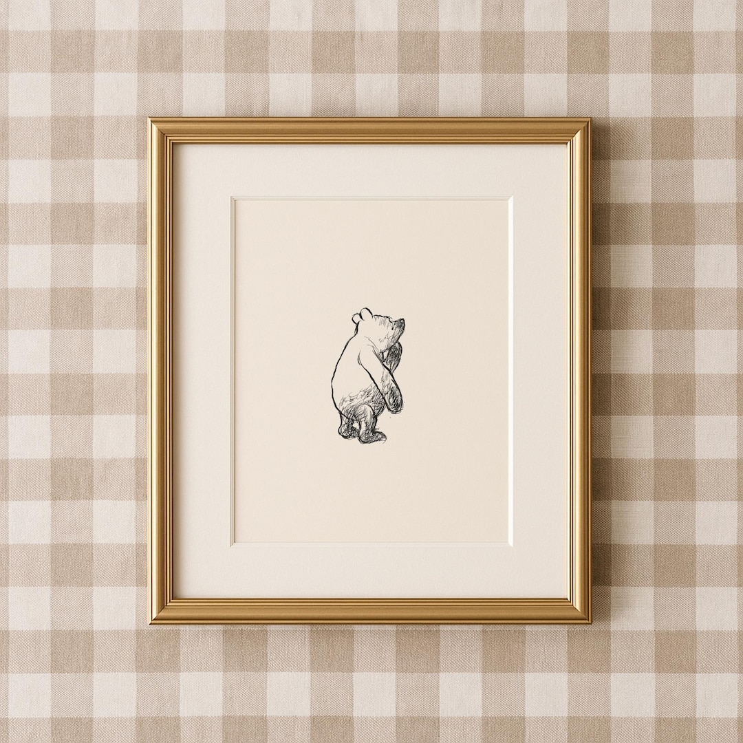 Winnie the Pooh Vintage Illustration Print | Classic Pooh Printable ...
