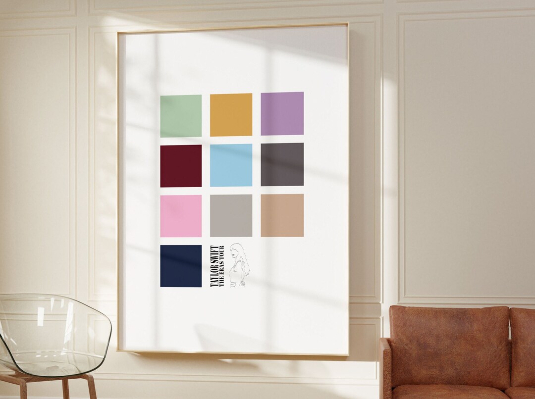 Eras Color Palette Poster Swiftie Gift Taylor Swiftie Merch Taylor ...