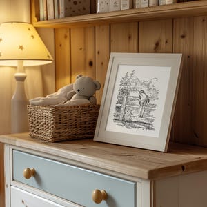 Winnie the Pooh Vintage Art Print | Classic Pooh Printable Wall Art ...