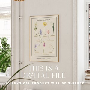 Affirmations in Taylor Lyrics Poster Vintage Floral Print Cottagecore Wall Art Girly Gift Dorm ...