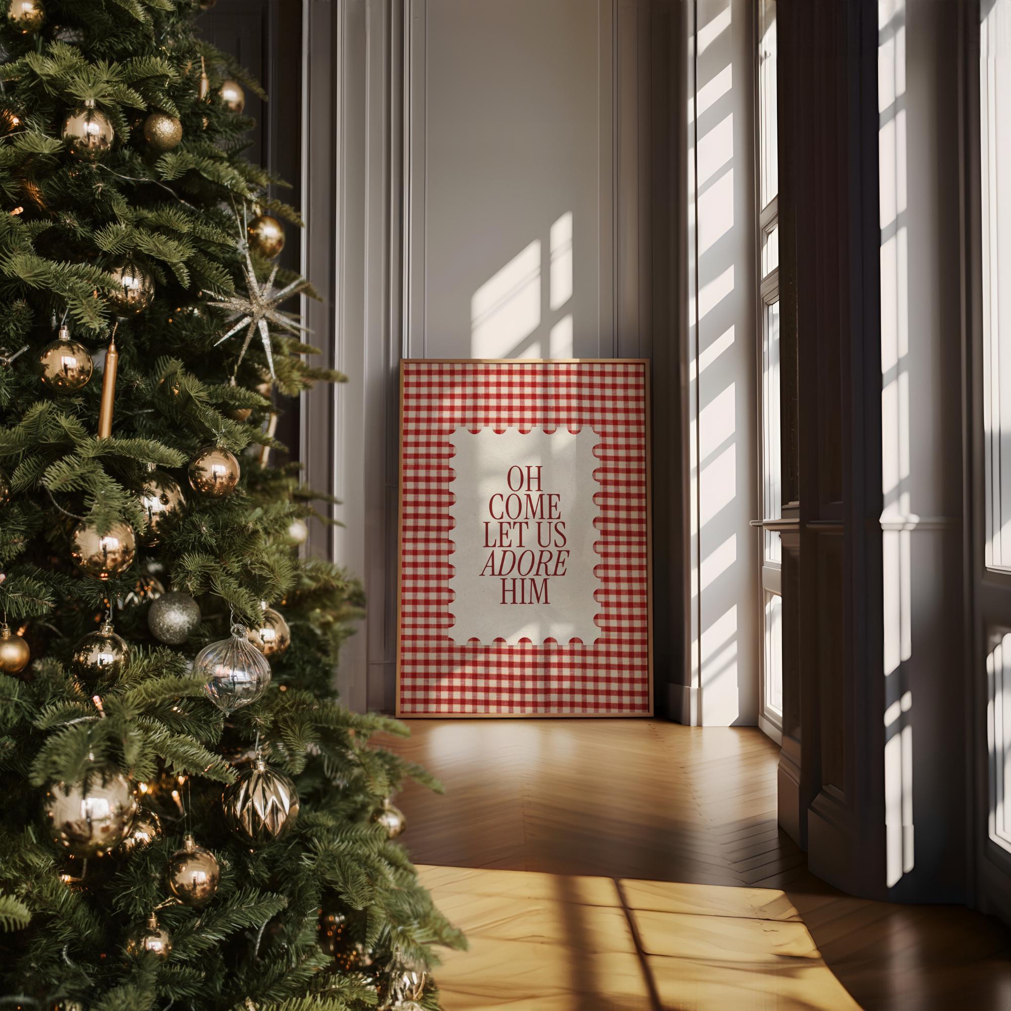 Come Let Us Adore Him Christmas Digital Print | Christmas Hymn Wall Art ...