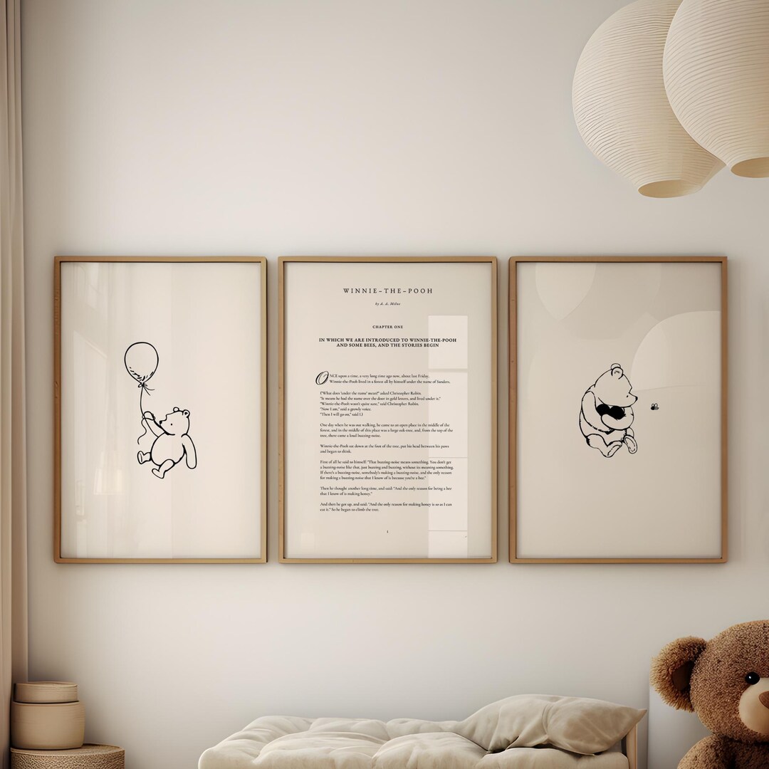Winnie the Pooh Book Set | Winnie the Pooh Printable | Nursery Decor ...