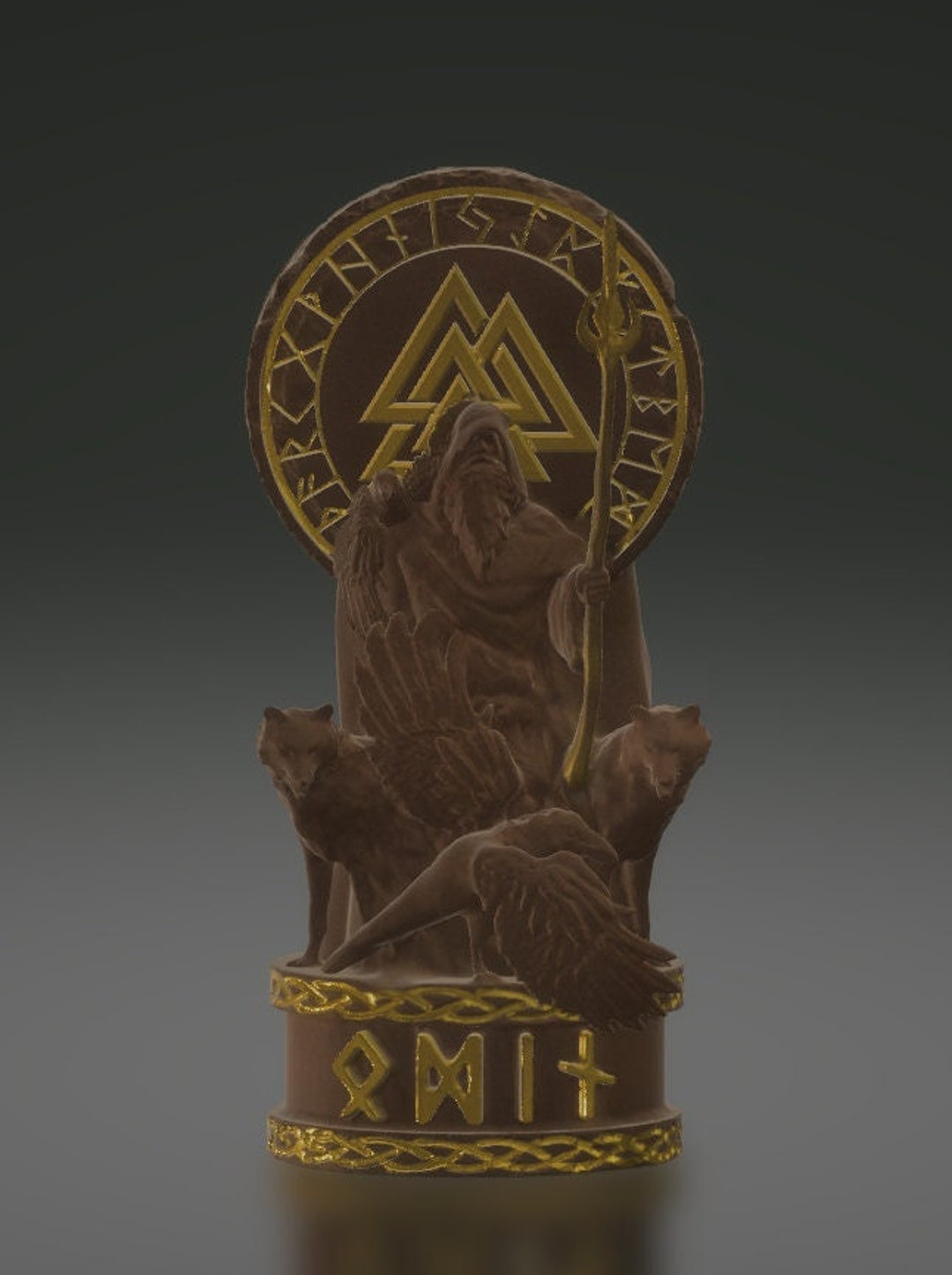 Odin Norse God Idol Totem Statue STL 3D Printable Viking - Etsy