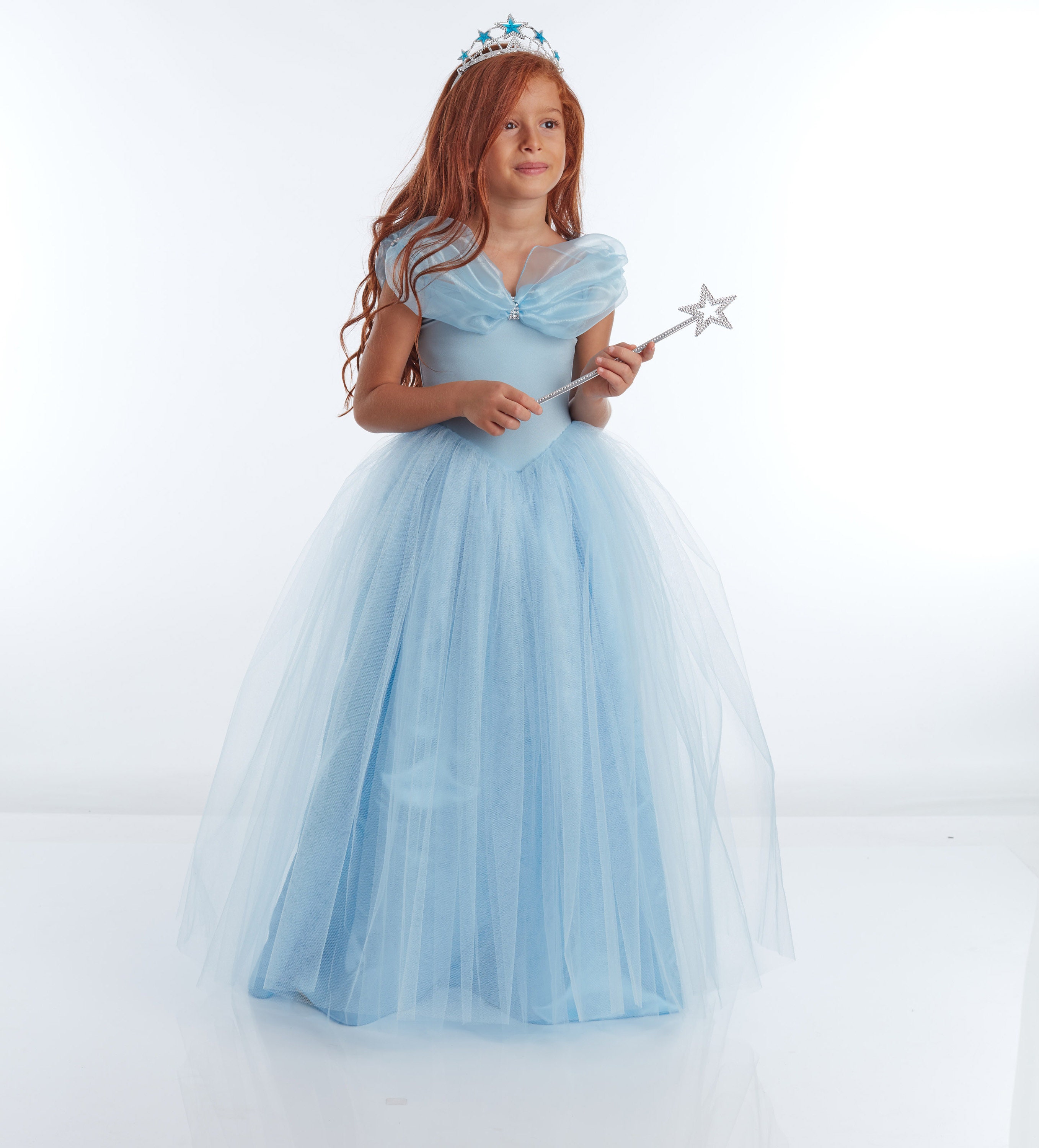 Princess Cinderella Dress in Blue for Girls, Girls Cinderella Costume ...