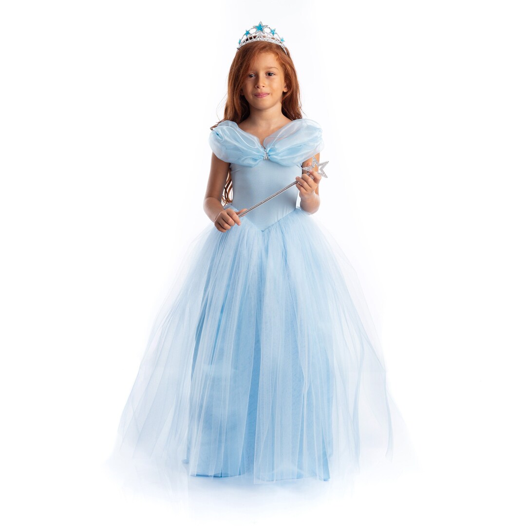 Princess Cinderella Dress in Blue for Girls, Girls Cinderella Costume ...