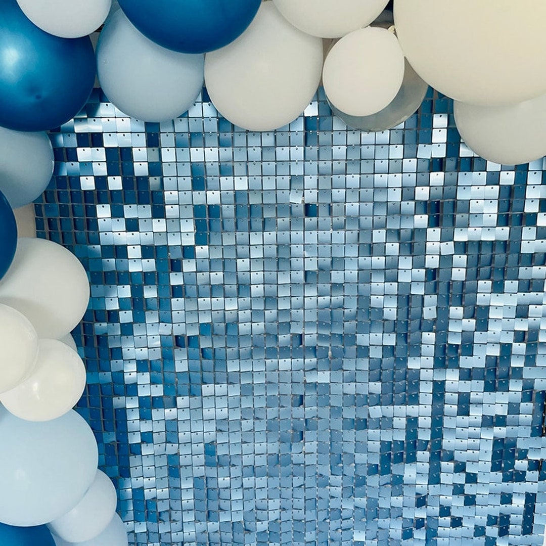 8/16/24 Pcs 30x30cm Blue Sequin Backdrop Panels for Wedding - Etsy