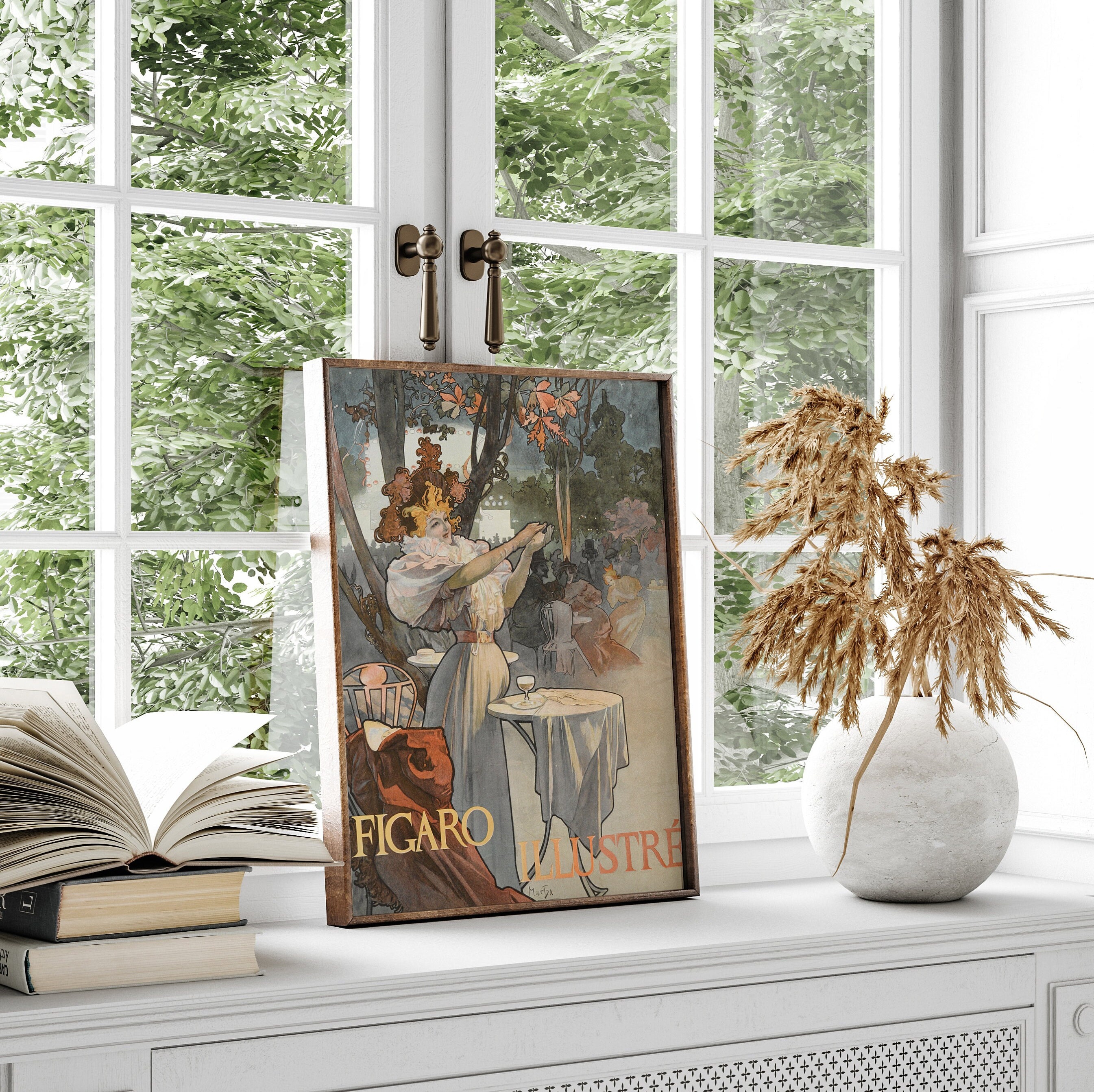 Art Nouveau Print Figaro Alphonse Mucha Poster Vintage Wall Art DIGITAL ...