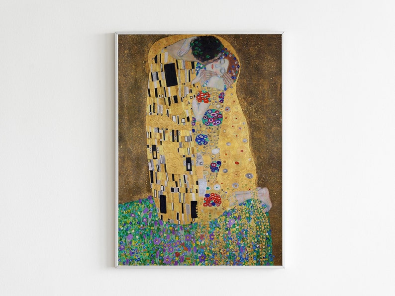 Gustav Klimt Print Art Nouveau Wall Art Klimt the Kiss Printable Wall ...