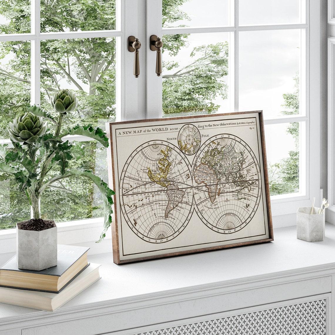 Map of the World Vintage World Map Vintage Map World Map Old Map Rustic ...