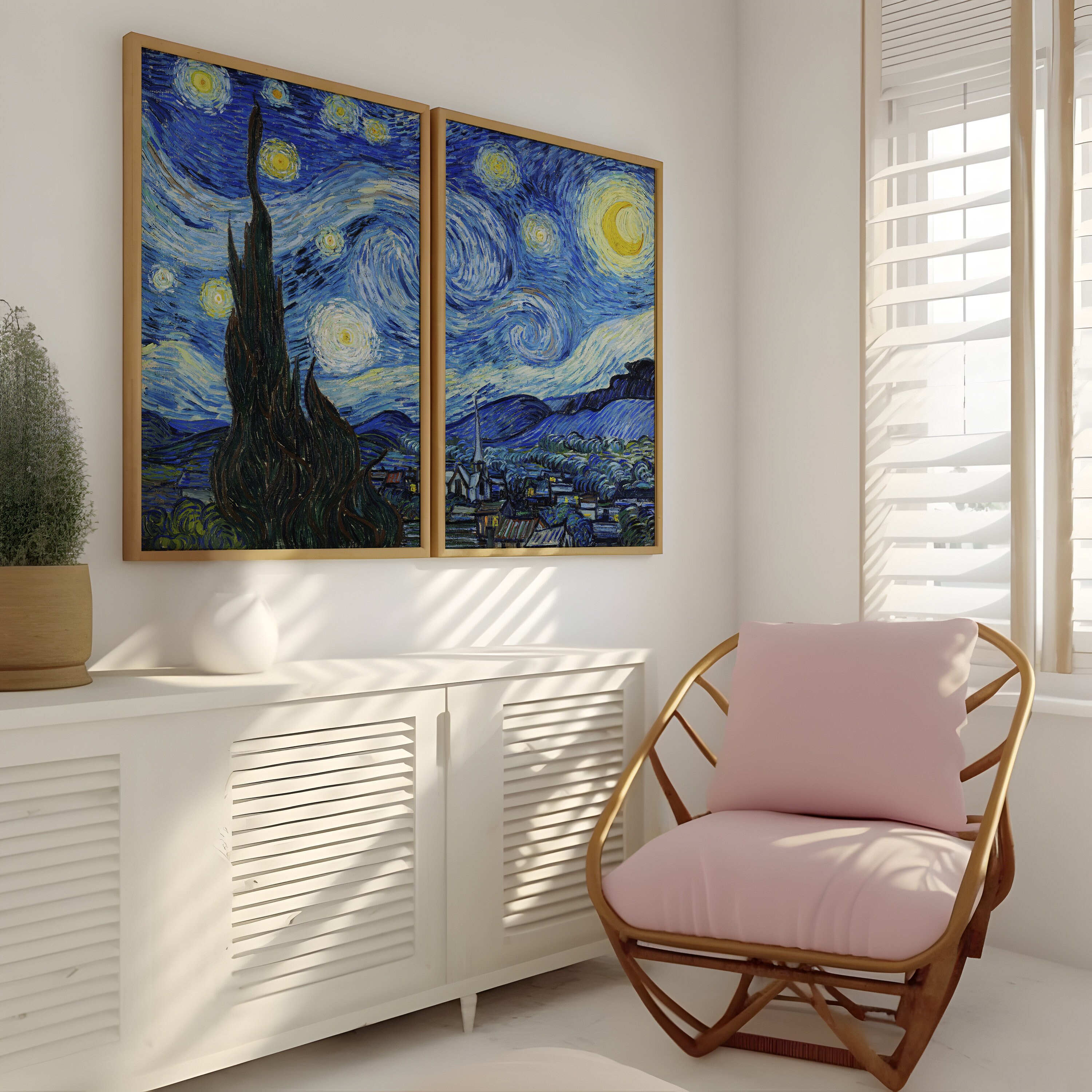 Starry Night by Vincent Van Gogh Printable Famous Art Prints. Instant ...