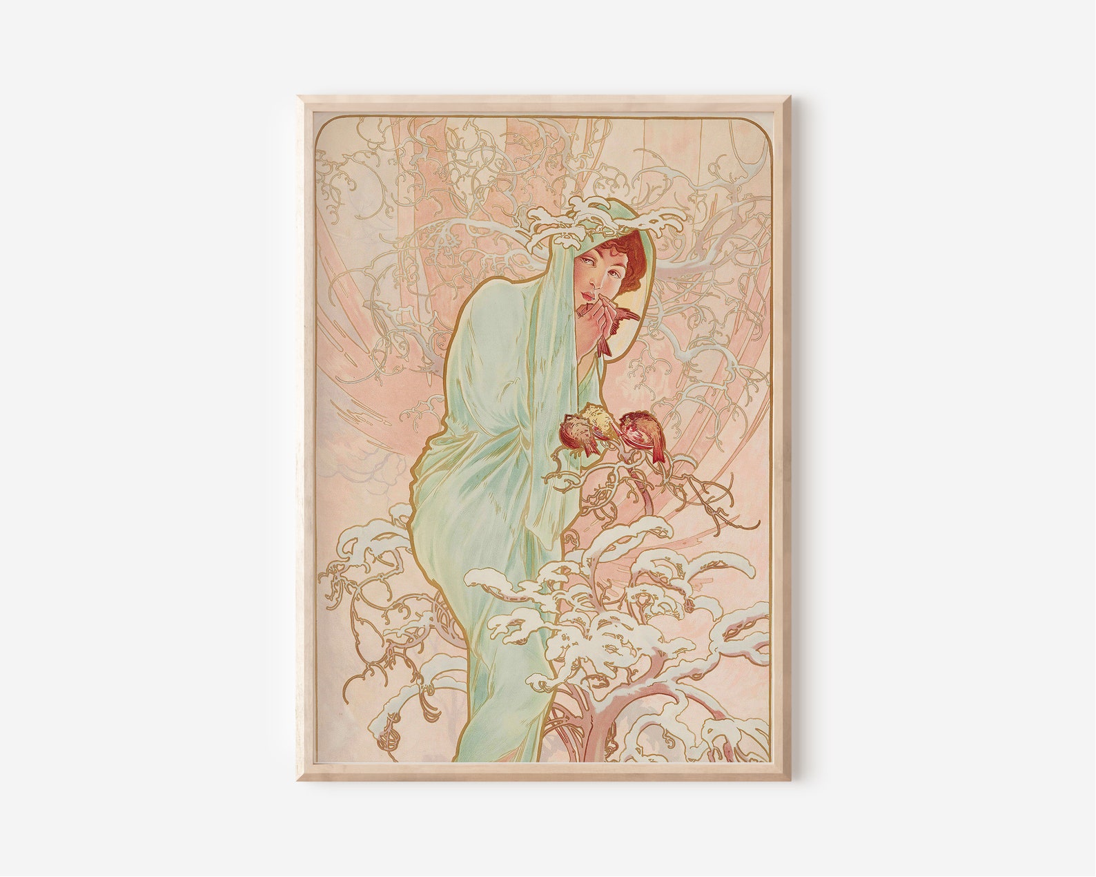 Art Nouveau Wall Art Alphonse Mucha Set of 6 Art Nouveau - Etsy
