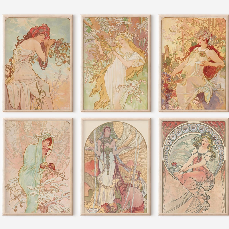 Art Nouveau Print - Etsy