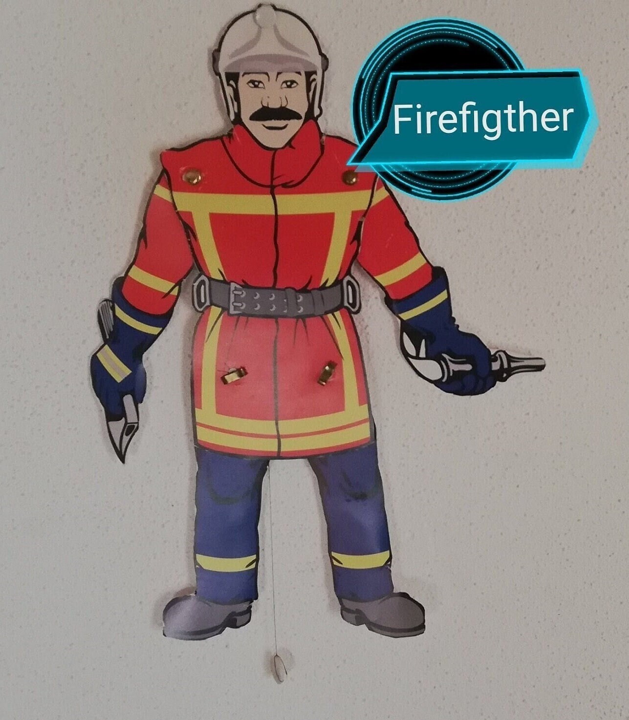 Firefighter Craft Fire Department Craft Fireman Jumping Jack Paper FDNY ...