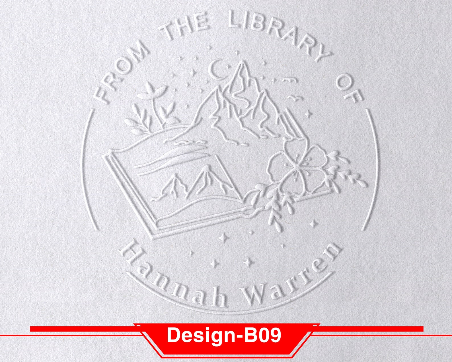 Personalized Book Embosser , From the Library of Book Stamp,custom ...