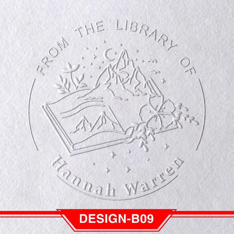 Book Embosser Self Ink - Etsy