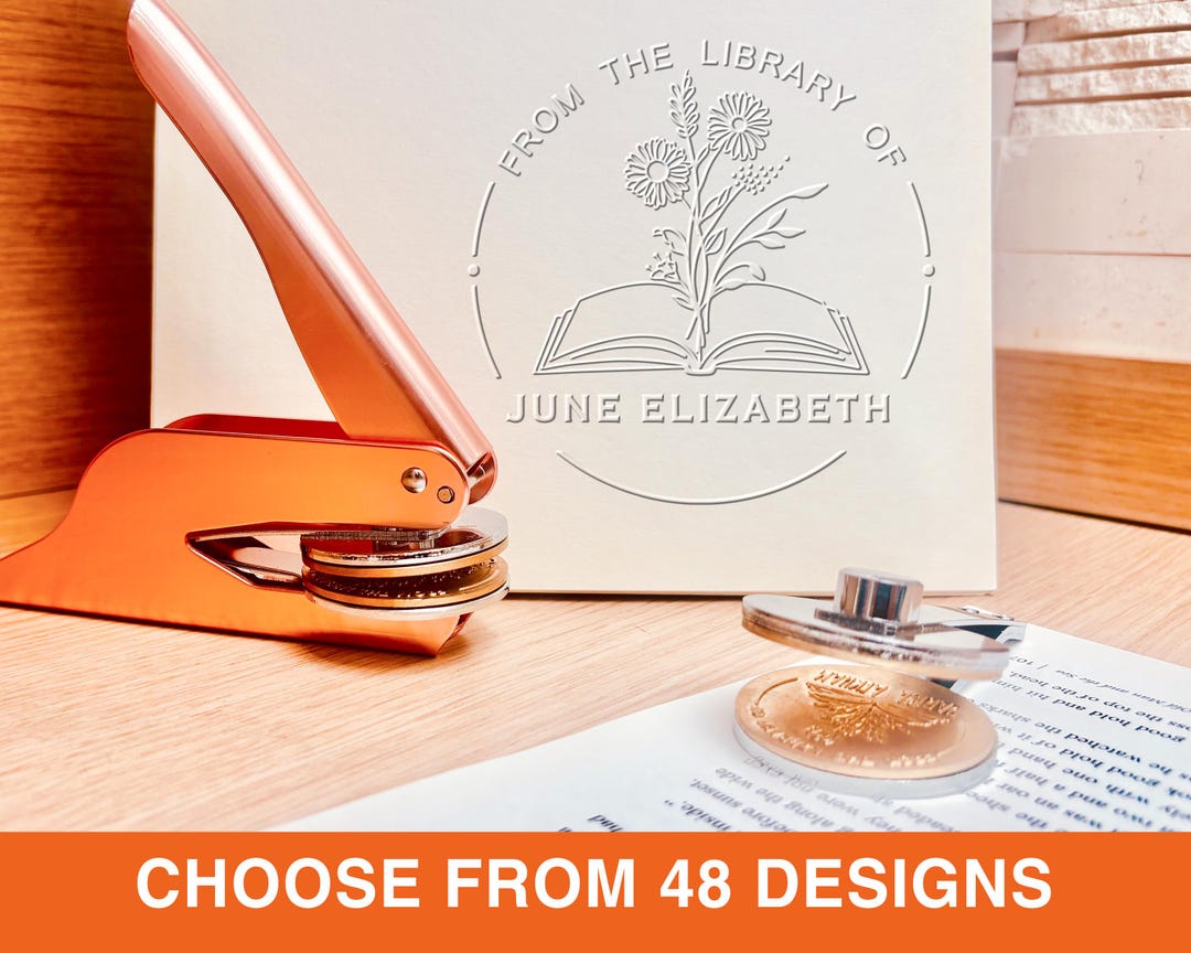 From the Library of Book Embosser Personalized, Stamp Embosser, Ex ...