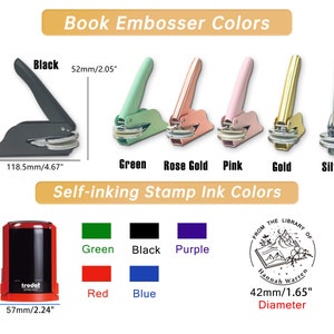 Book Embosser Personalized / Embosser Stamp / Custom Book Embosse /library Embosser / Custom ...