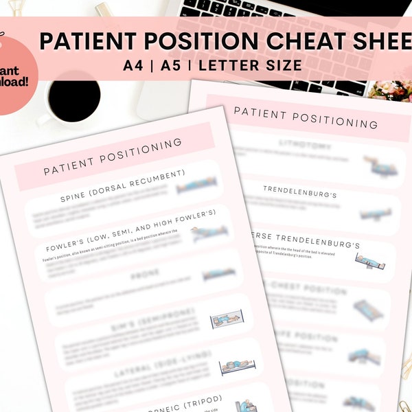 Position Cheat Sheet - Etsy