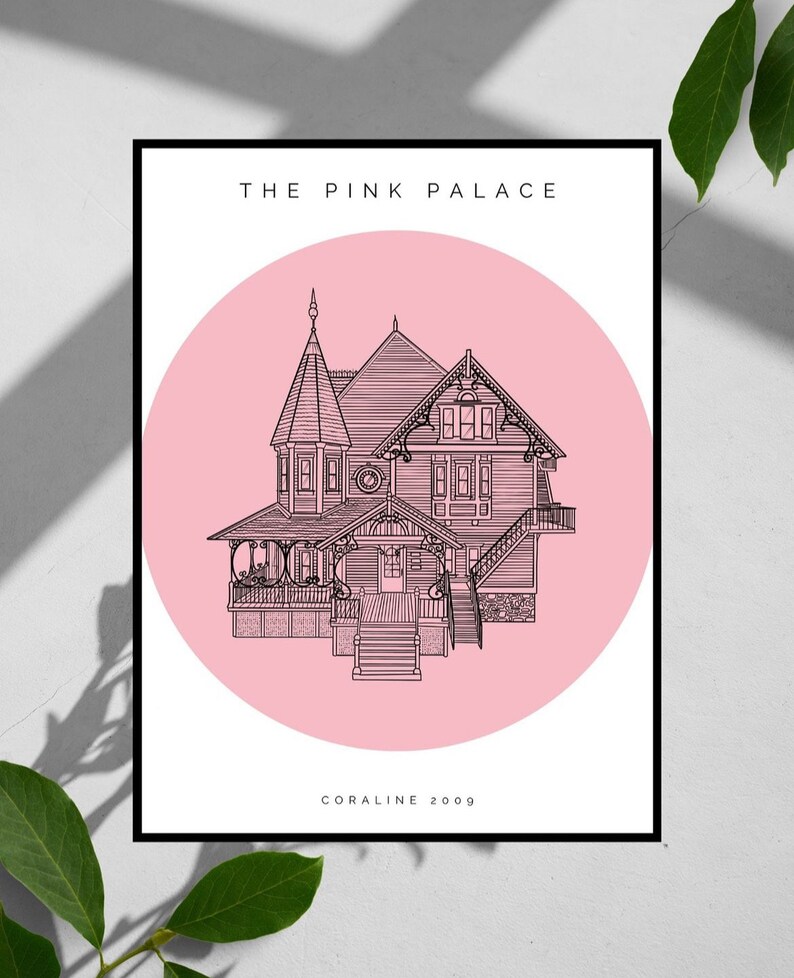 Pink Palace Art Print - Coraline Inspired - Available in A4, A5, A6 ...