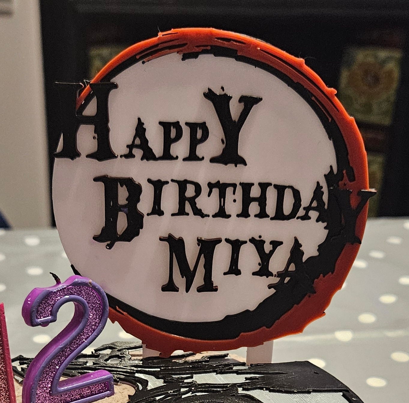 Demon Slayer Customizable Cake Topper - Etsy UK