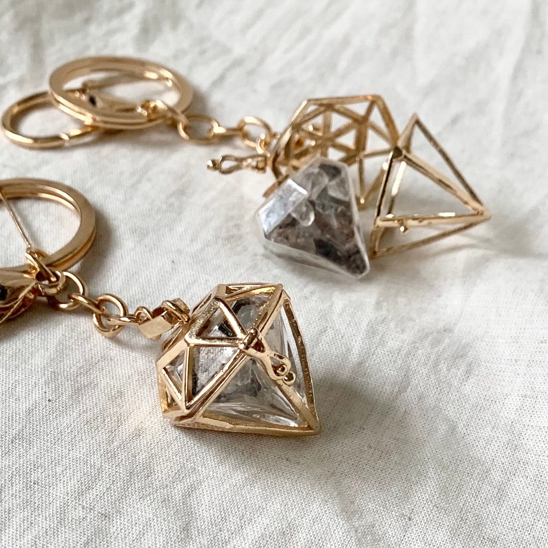 Herkimer Diamond Locker Keychain - Etsy
