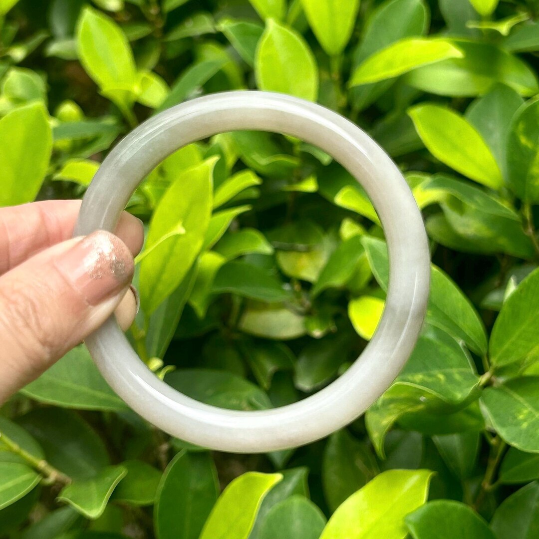 Smokey Purple Lavender Nephrite Jade With Hint of Peach Pink 53 MM ...
