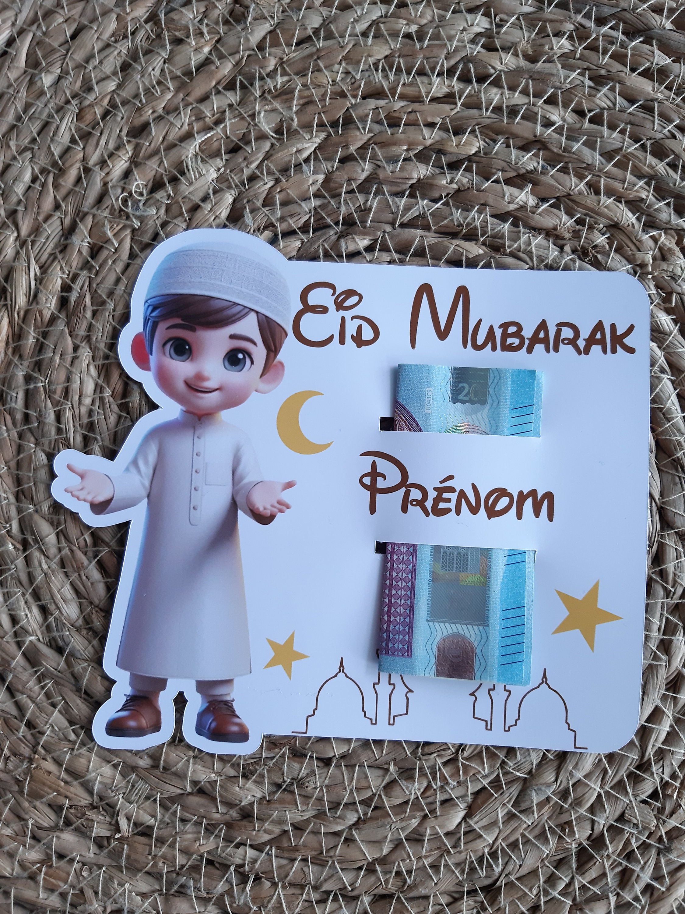Carte billet eid mubarak/ porte billet pour enfants/cadeau eid pour ...