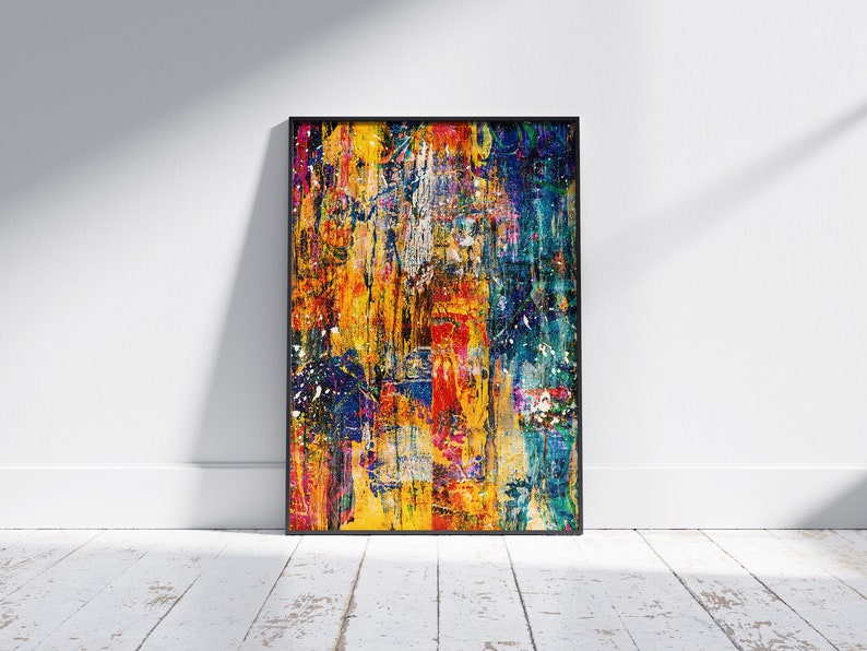 Instant Printable Abstract Modern Art Printable Large Colorful Abstract ...