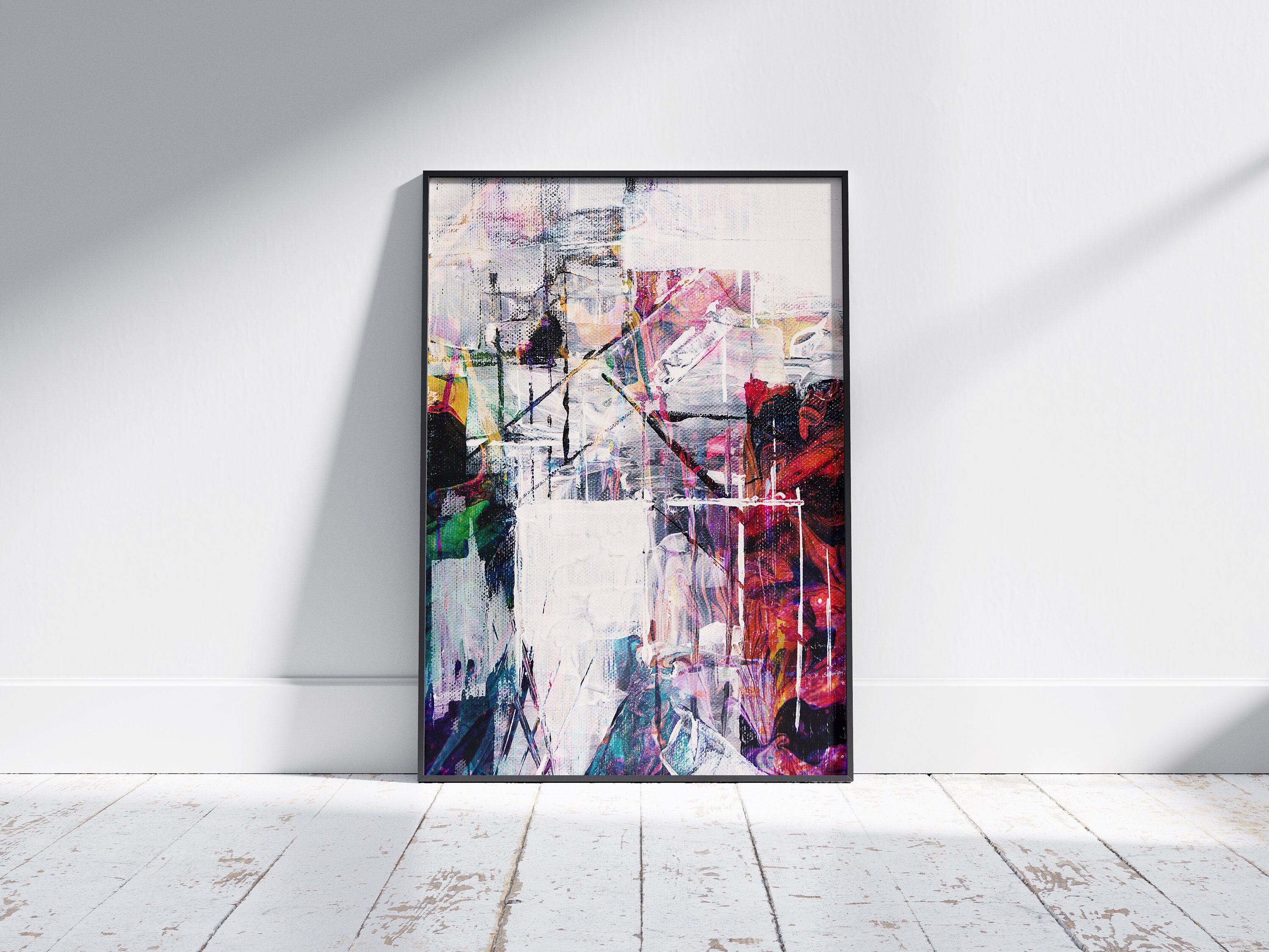 Instant Printable Abstract Modern Art Printable Large Colorful Abstract ...