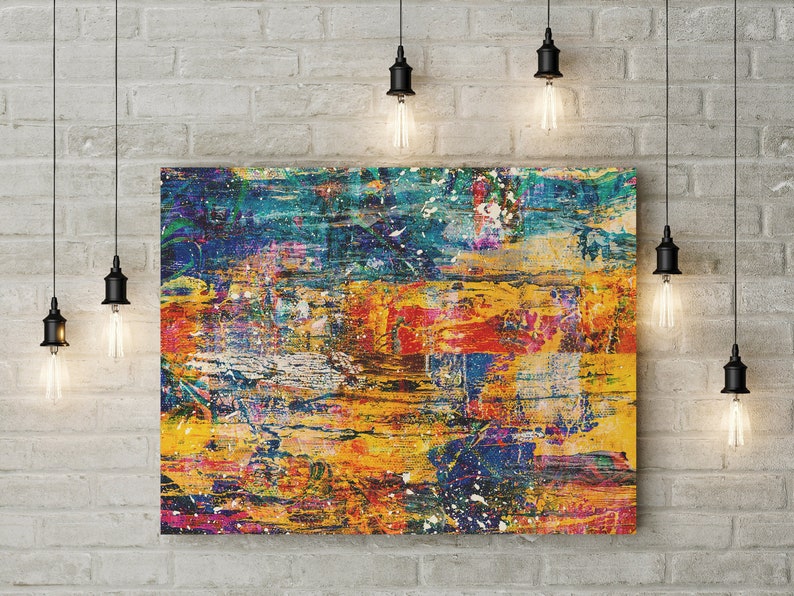 Instant Printable Abstract Modern Art Printable Large Colorful Abstract ...