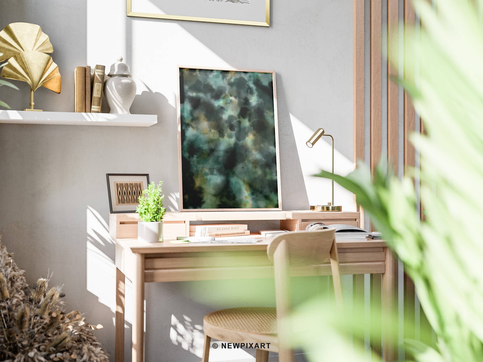 Abstract Green Ink Patches Printable Art Modern Abstract Printable ...