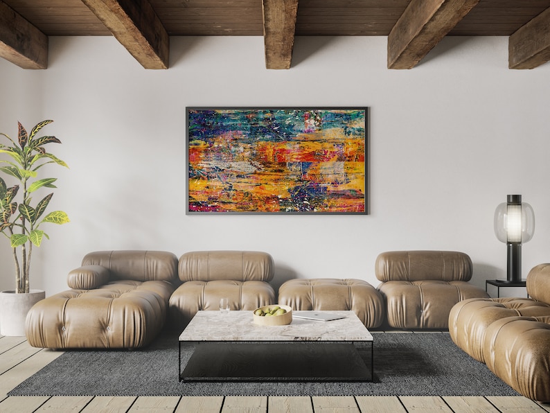 Instant Printable Abstract Modern Art Printable Large Colorful Abstract ...