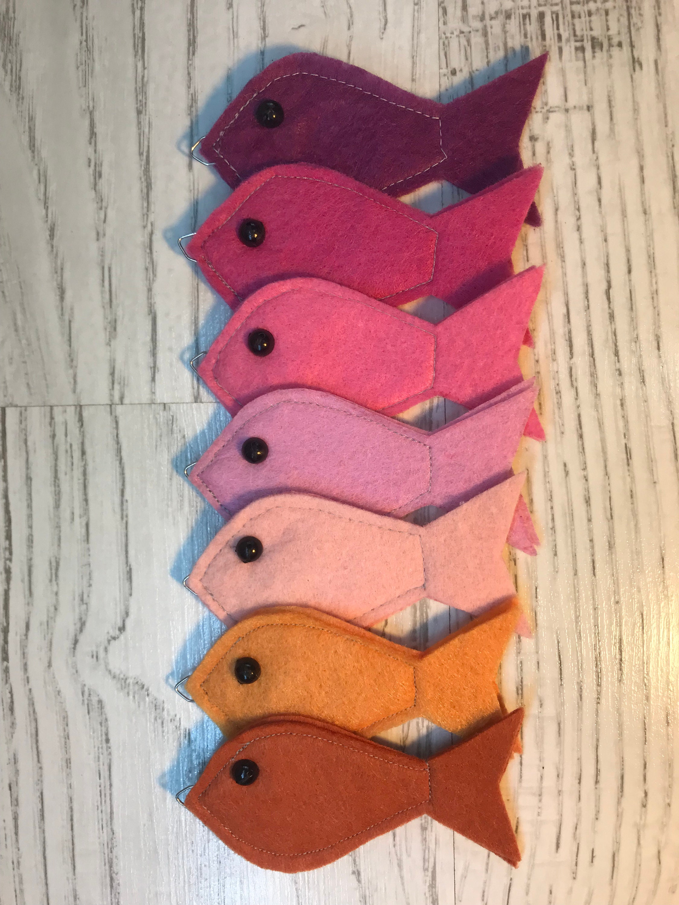 Felt Fishing Game: Spring Flower Colors, Montessori Learning Toy - Etsy