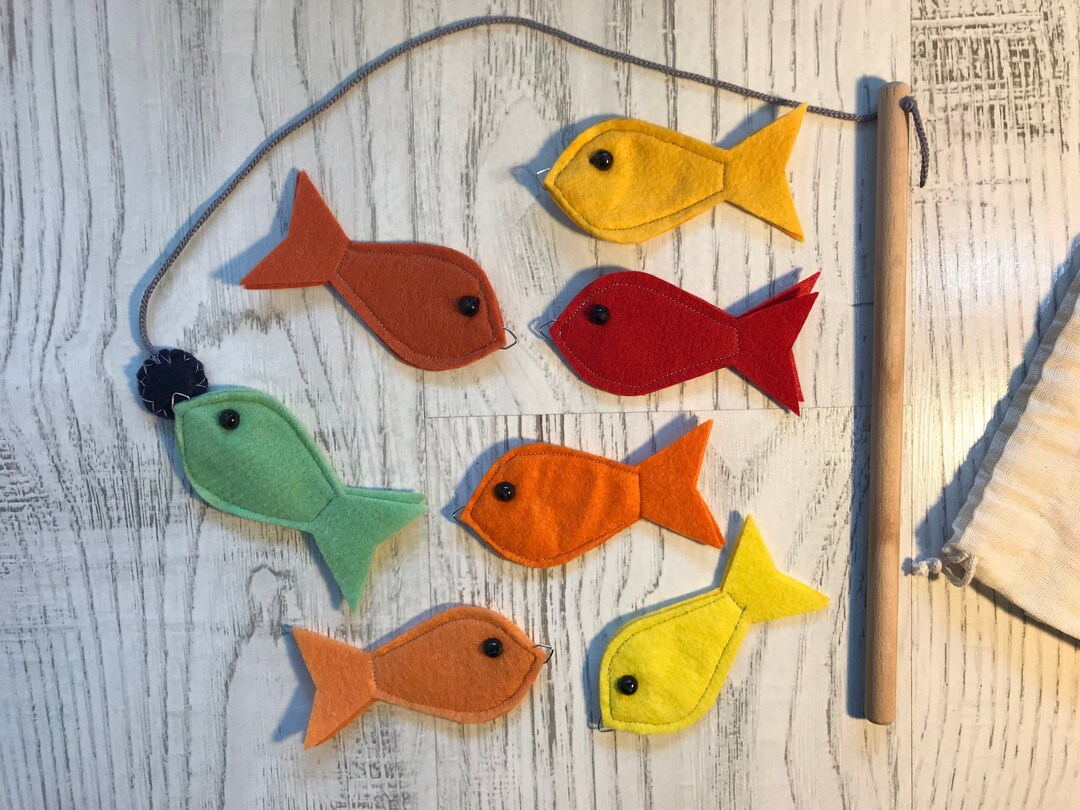 Felt Fishing Game: Montessori Fine Motor Skills Toy for Toddlers - Etsy
