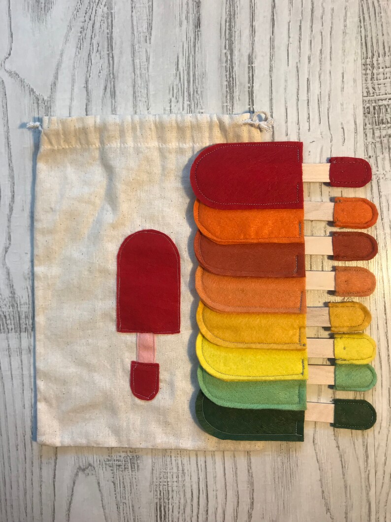Kids Felt Popsicle Color Matching Game Busy Bags for - Etsy Canada
