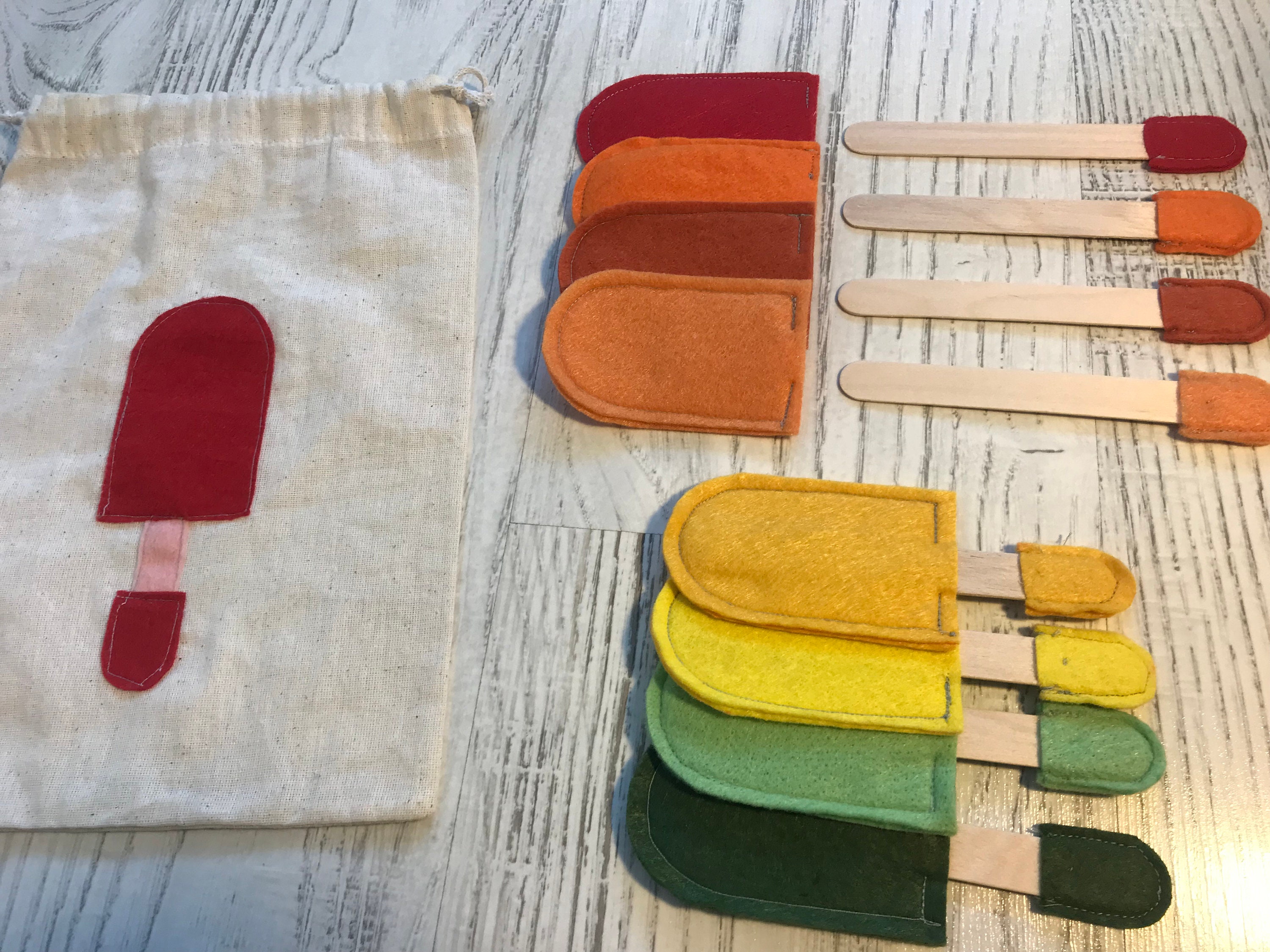 Kids Felt Popsicle Color Matching Game Busy Bags for - Etsy Canada