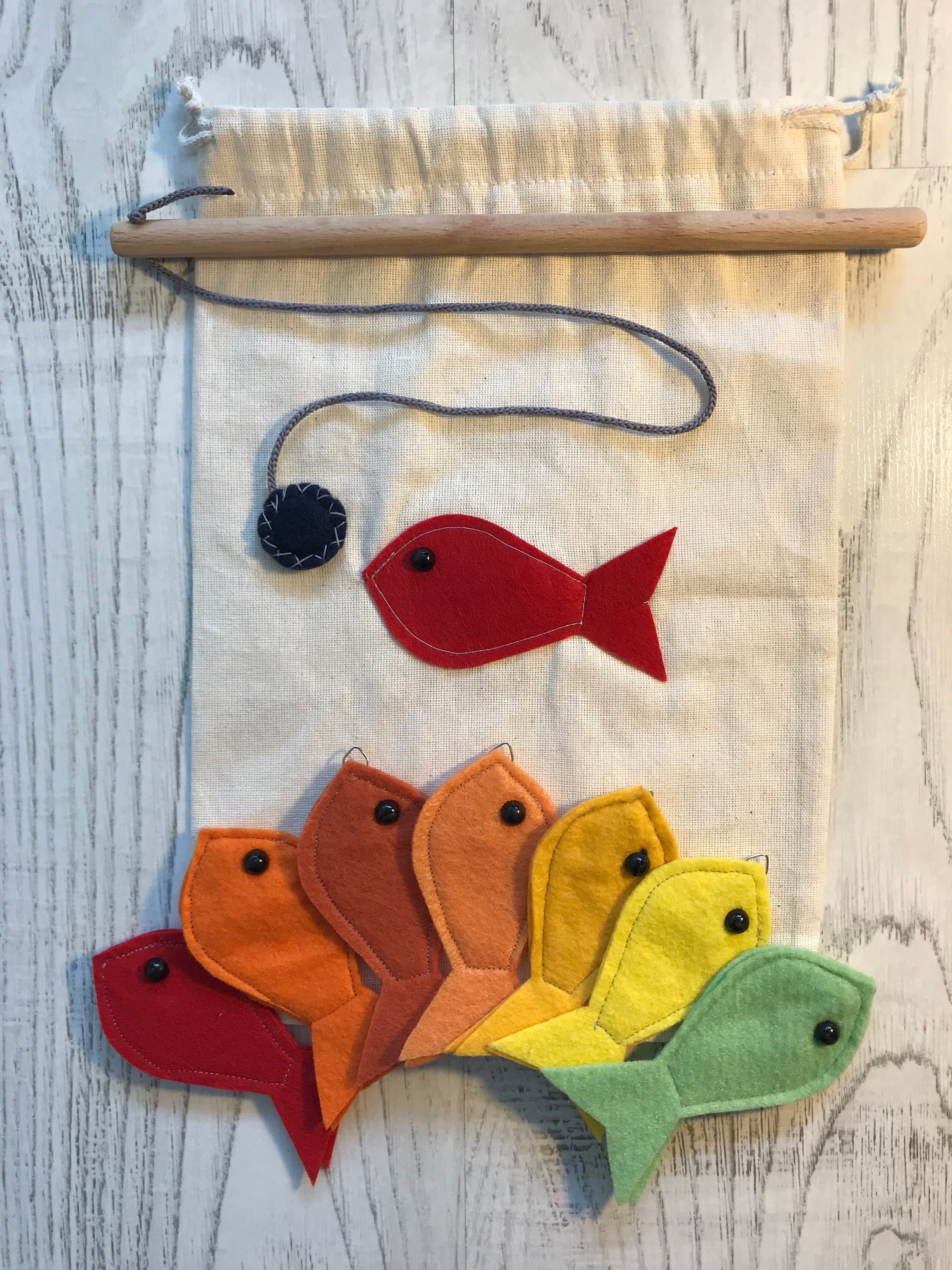 Felt Fishing Game: Montessori Fine Motor Skills Toy for Toddlers - Etsy