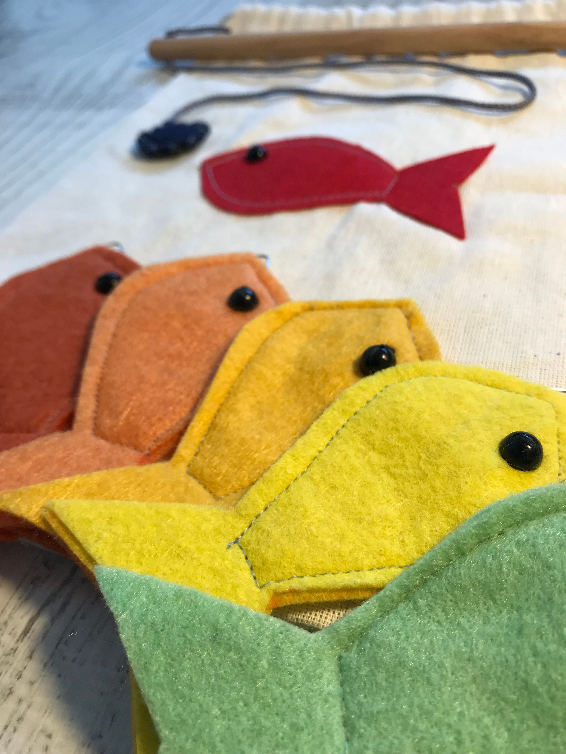 Felt Fishing Game: Montessori Fine Motor Skills Toy for Toddlers - Etsy