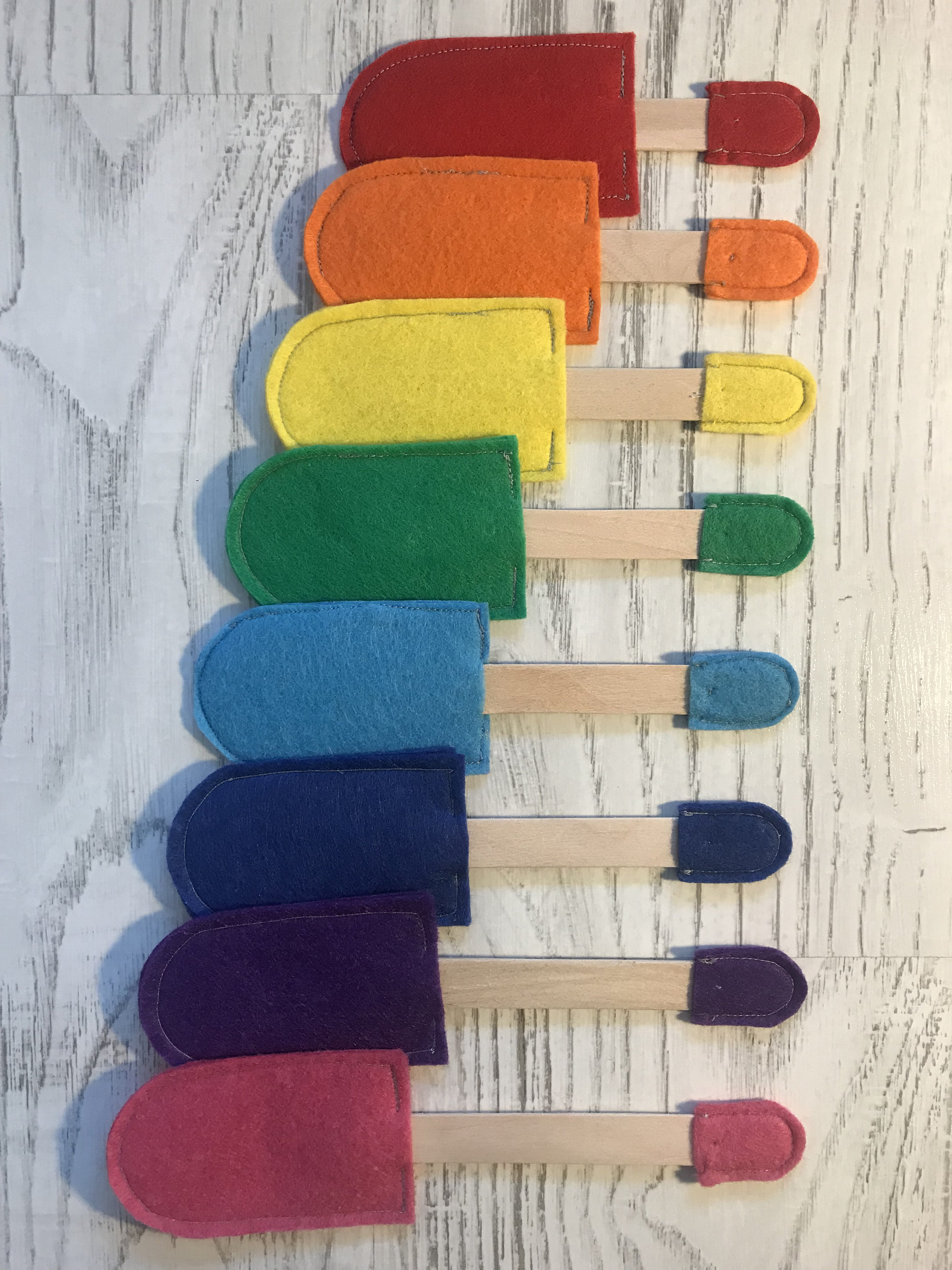Felt Popsicle Rainbow Color Matching Montessori Toy - Etsy
