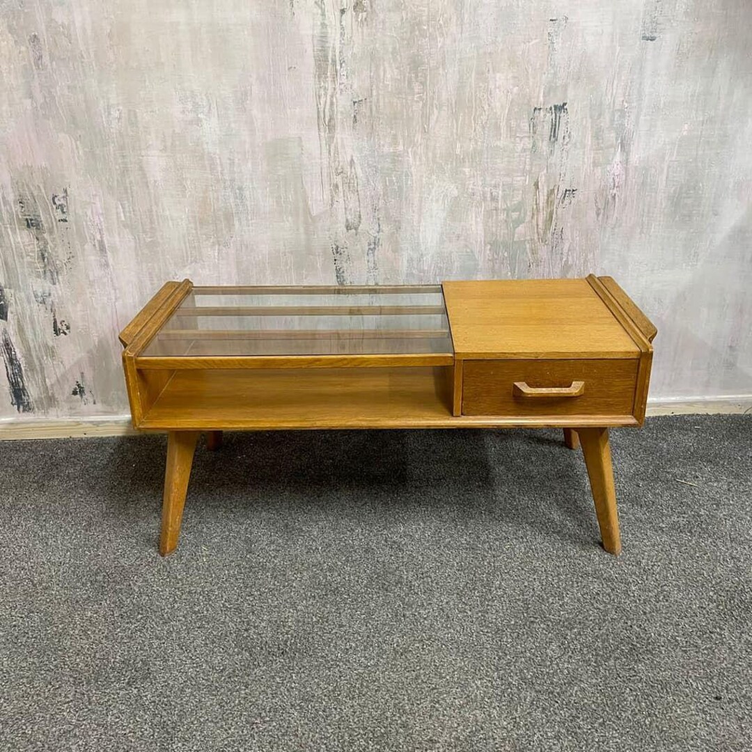 G Plan Mid Century Brandon Coffee Table Telephone Side Table Glass ...