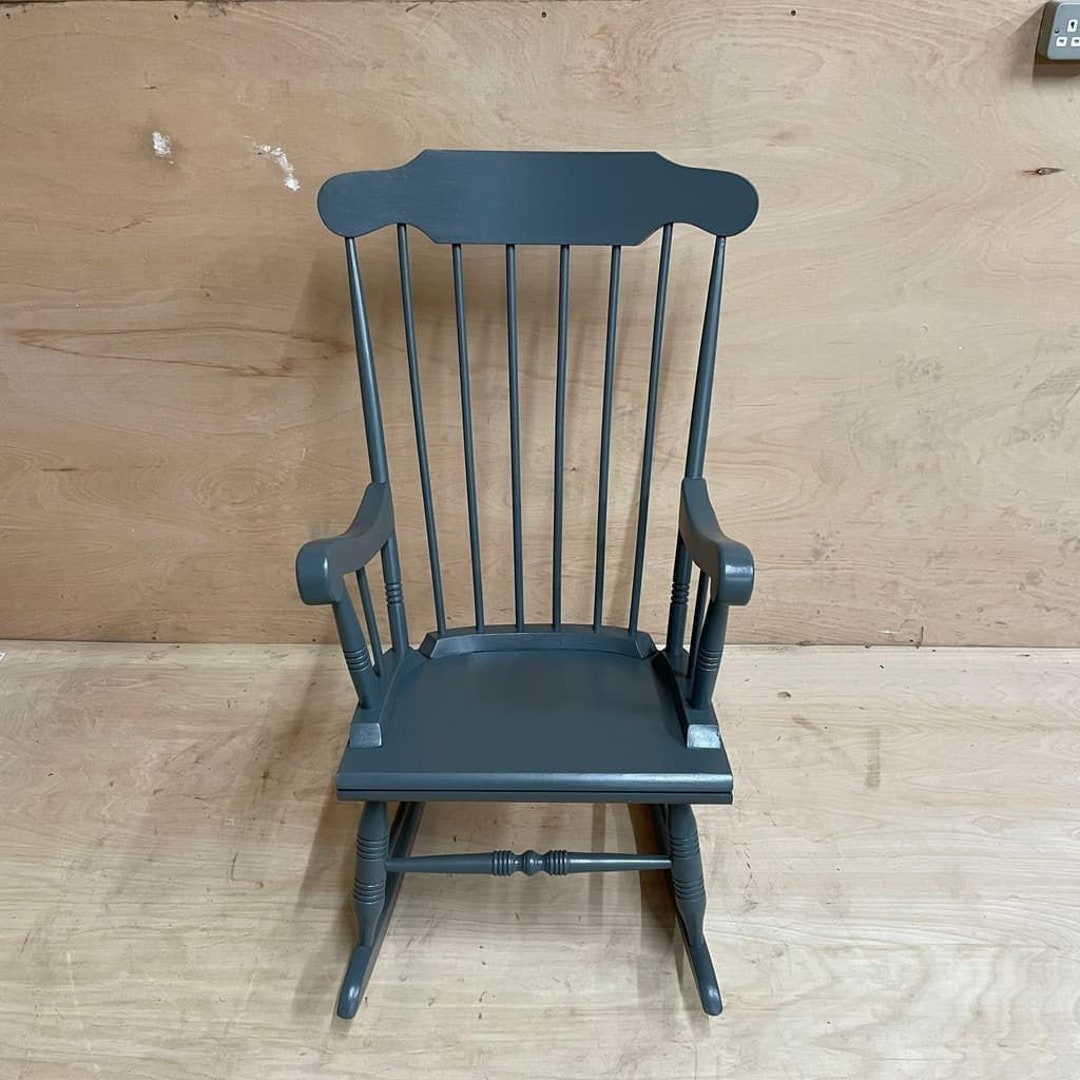 Vintage Stickback Rocking Chair Painted Farrow & Ball Downpipe Will ...