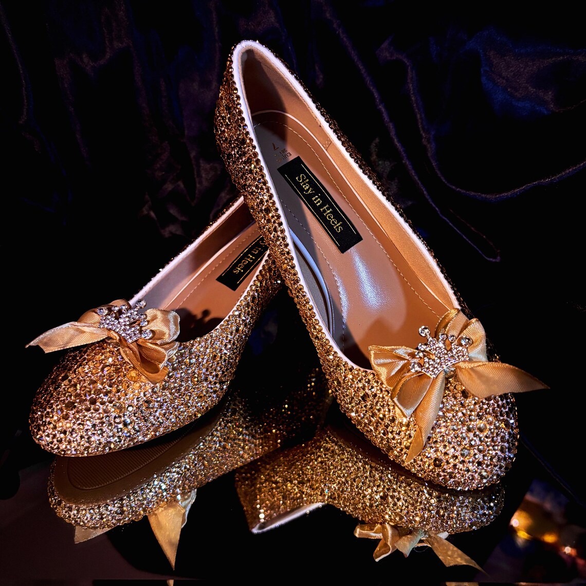 Gold Crown Shoe Clips//gold Shoe Clips//sparkly Gold Shoe Clips//queen ...