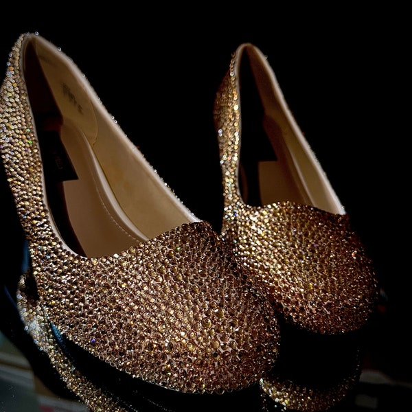 Gold Shoes - Etsy