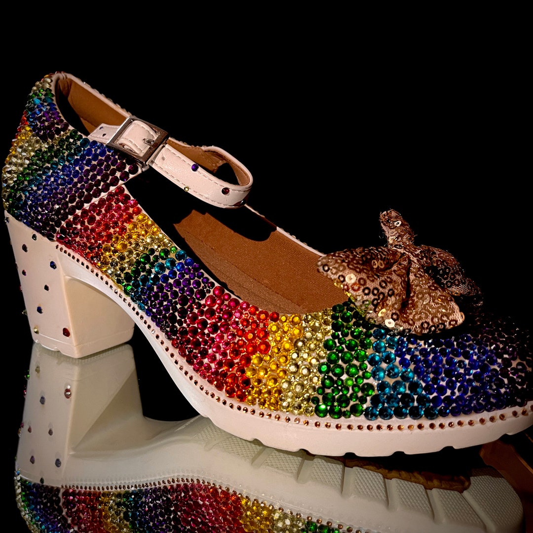 Rainbow Shoes//chunky Rainbow Shoes//comfortable Shoes - Etsy